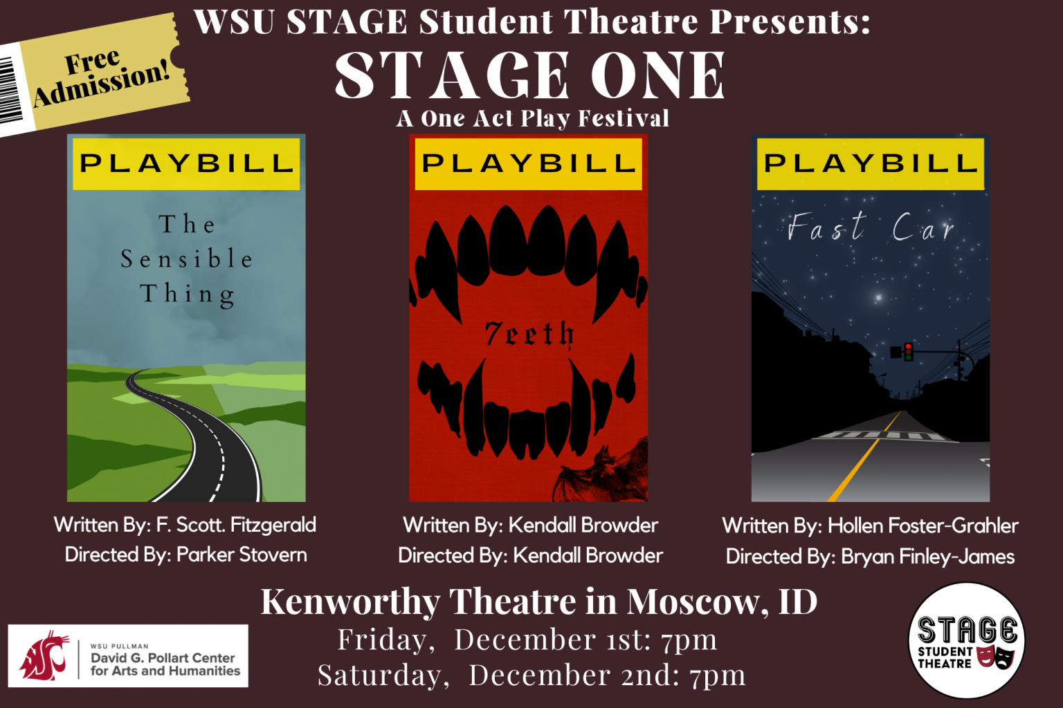 STAGE Student Theatre: One Act Plays